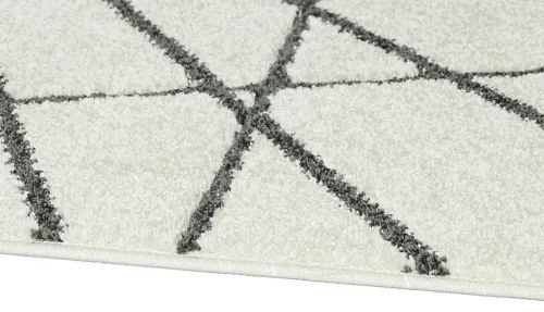Koberce Breno Kusový koberec PORTLAND 2604/RT4I, Bílá, Vícebarevné, 67 x 120 cm