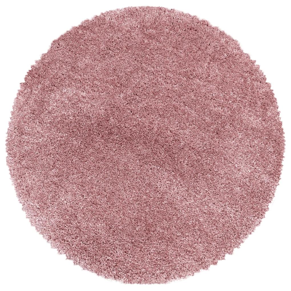 Ayyildiz Kusový koberec FLUFFY 3500, kulatý, Růžová Rozměr koberce: 120 cm KRUH