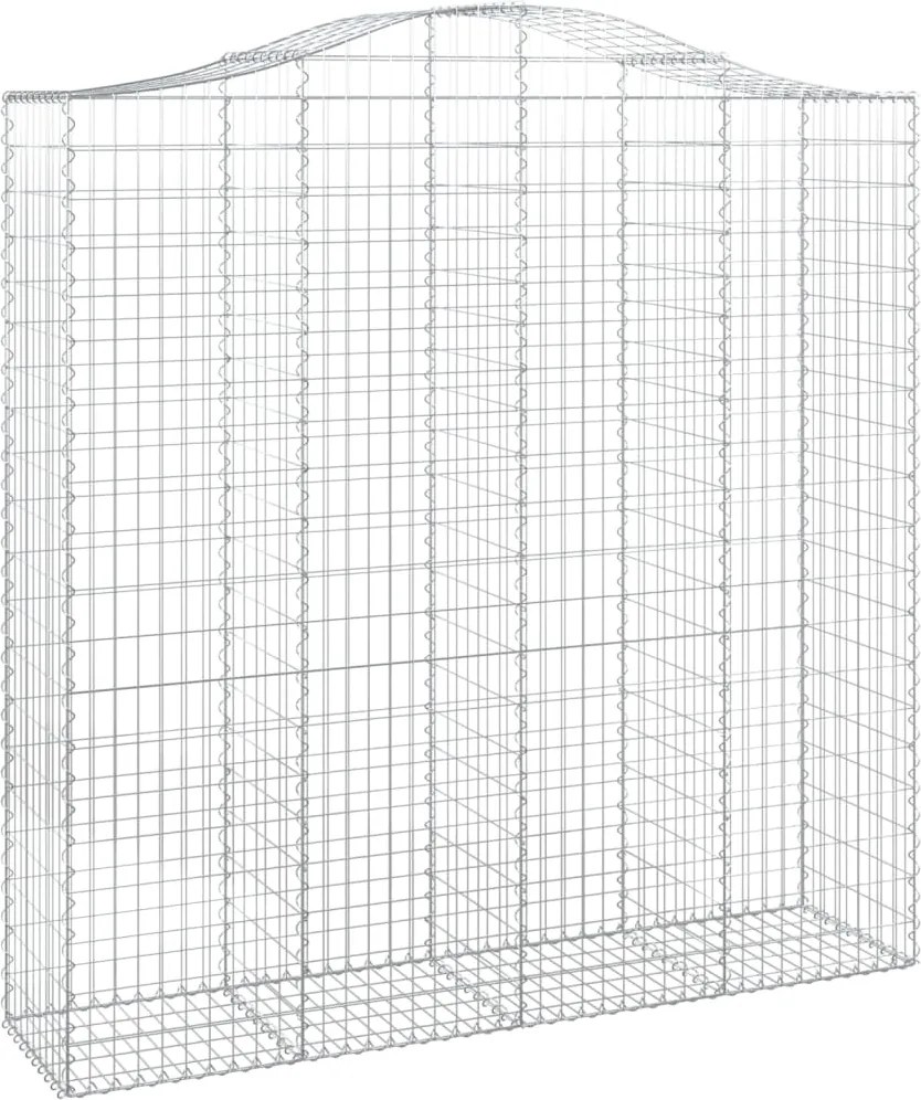 Klenutý gabionový koš 200 x 50 x 200/220 cm pozinkované železo 153400