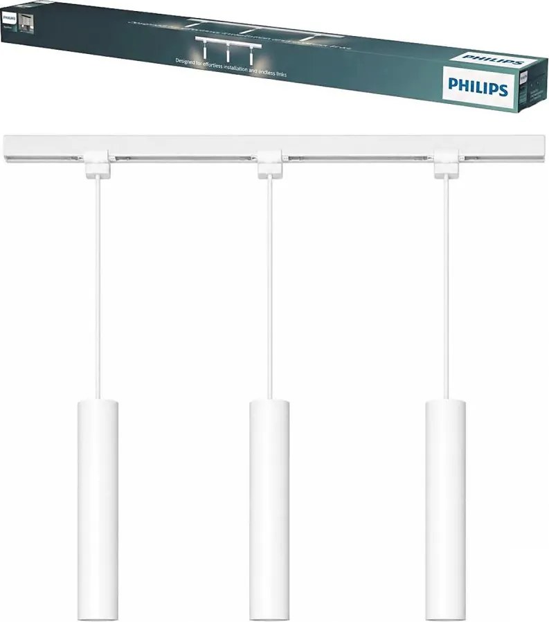 Philips - Lustr na lanku v lištovém systému EASYLINK 3xGU10/7W/230V 1m bílá