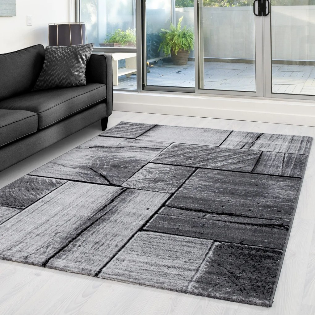 Ayyildiz Kusový koberec PARMA 9260, Černá Rozměr koberce: 140 x 200 cm