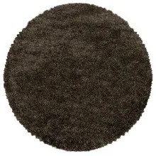 Ayyildiz koberce Kusový koberec Fluffy Shaggy 3500 brown kruh - 120x120 (průměr) kruh cm