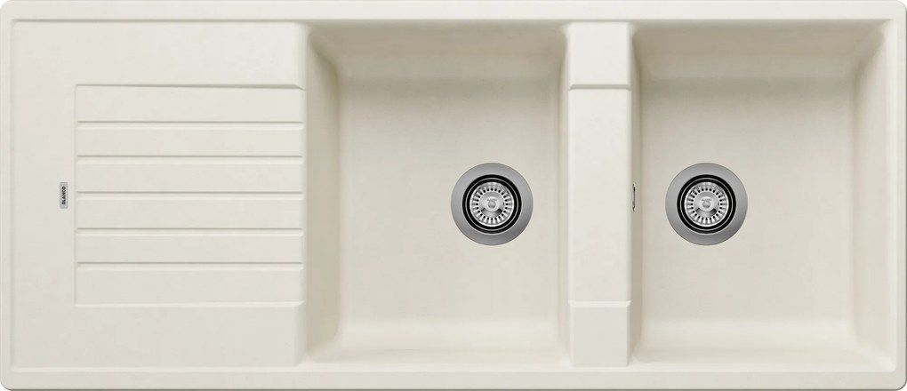 Blanco Zia 8 S, silgranitový dřez 1160x500x190 mm, 2-komorový, bílá soft, BLA-527209