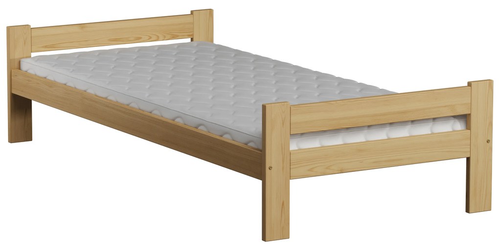 Postel z masivu VitBed 100x200 Fumi není lakovaná s roštem