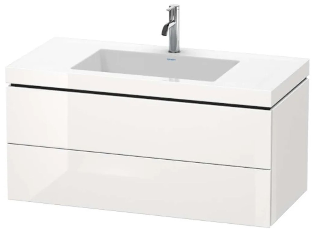 Duravit L-Cube - Skříňka s umyvadlem 50x100x48 cm, 2 zásuvky, bílá vysoký lesk LC6928O2222