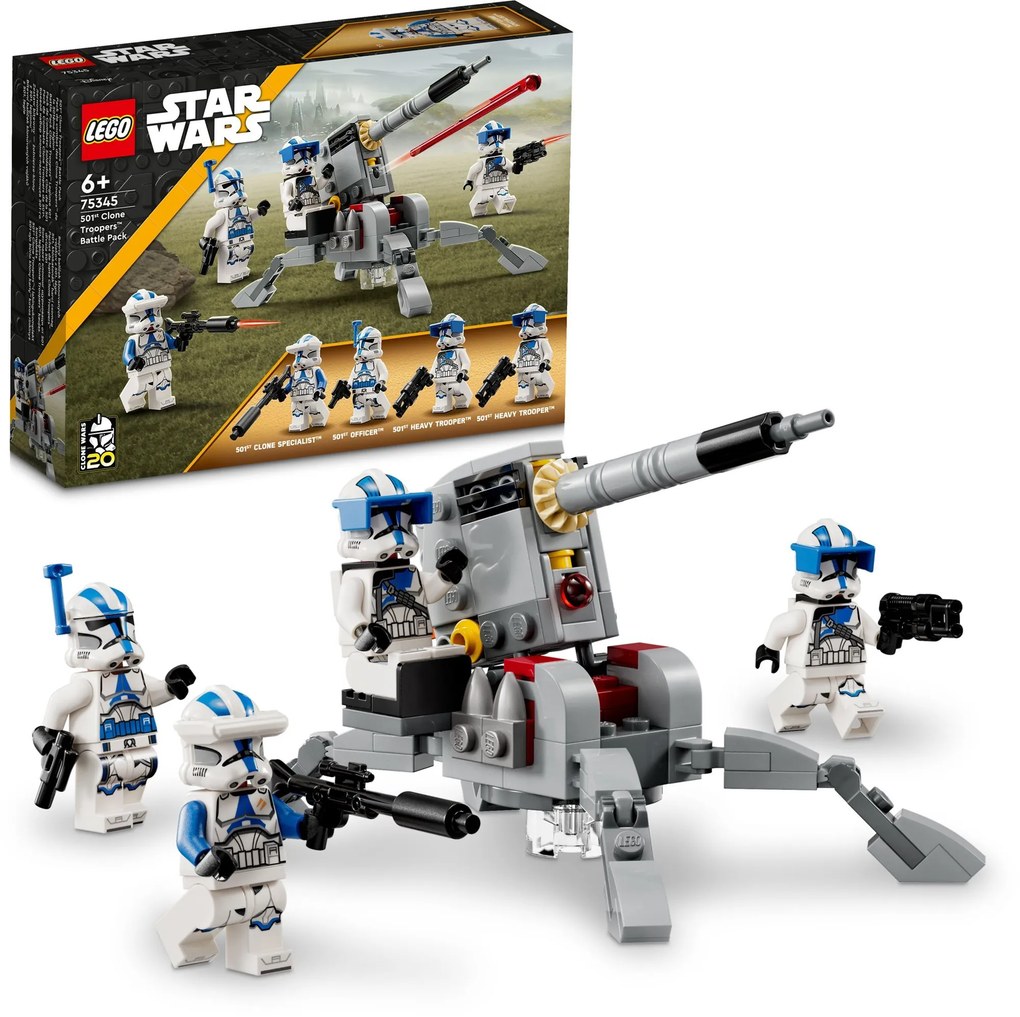 Lego stavebnice lego star wars 75345 bitevní balíček klonovaných vojáků z 501. legie