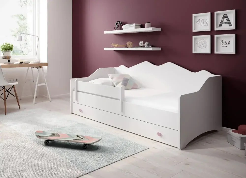 Postel s matracem EMKA Pink, White 160x80