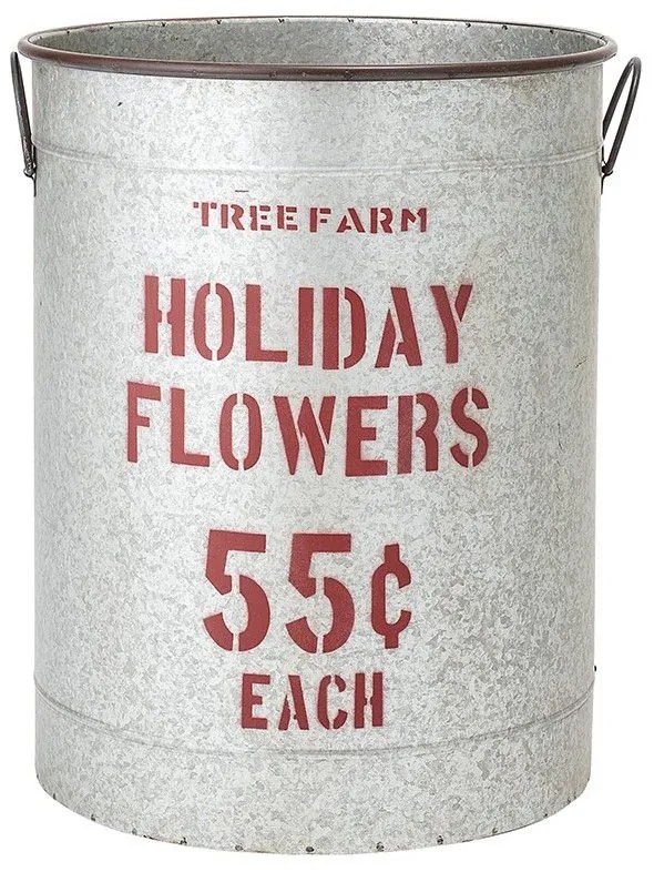 Bloomingville Vánoční obal na květináč Traditional Flowerpot M - Holiday Flowers, multi barva, kov