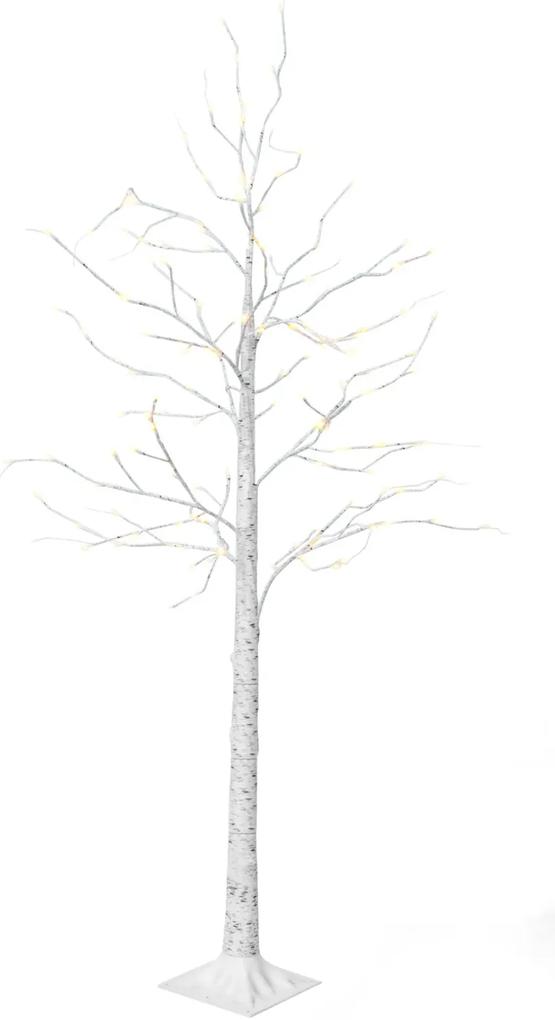Tutumi - LED vánoční stromeček - bříza - bílá - 150 cm