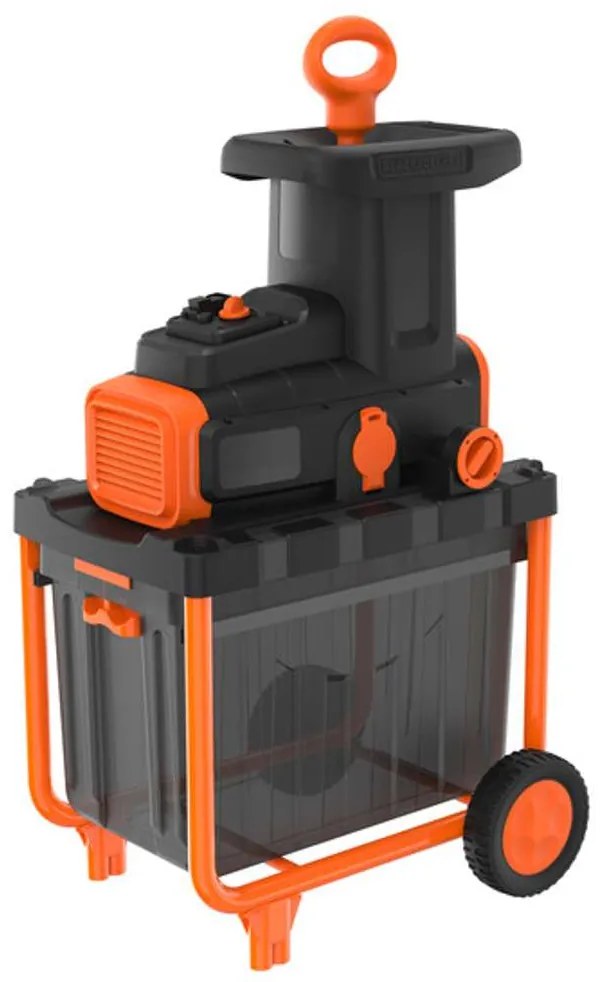 BLACK+DECKER Zahradní technika - Elektrický drtič větví 2800 W, objem 45 l BEGAS5800-QS