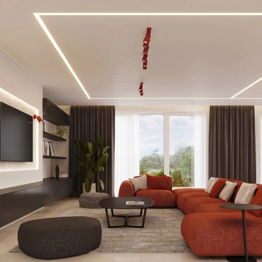 Sollux Lighting Stropní svítidlo RING 3L červené
