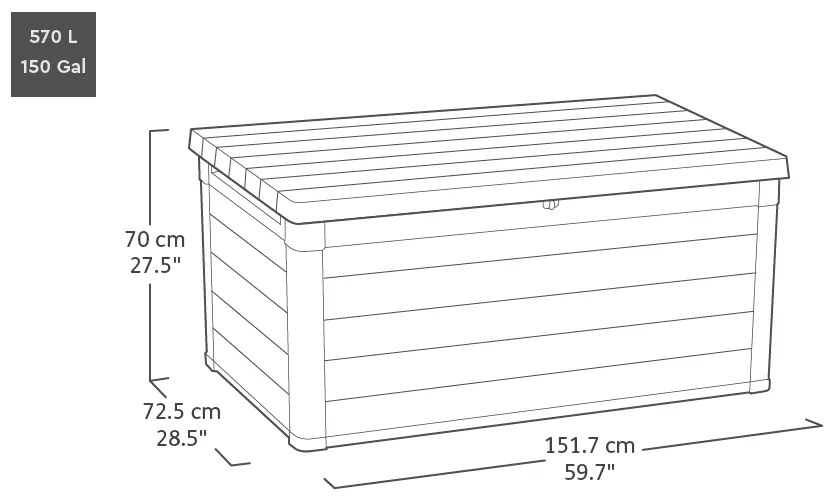 Úložný box DENALI STORAGE 70 Keter 152x73x70cm