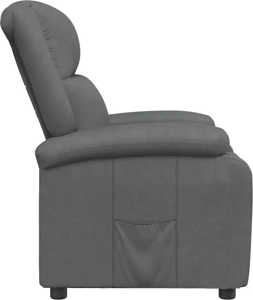 polohovací křeslo šedé umělá kůže 340172