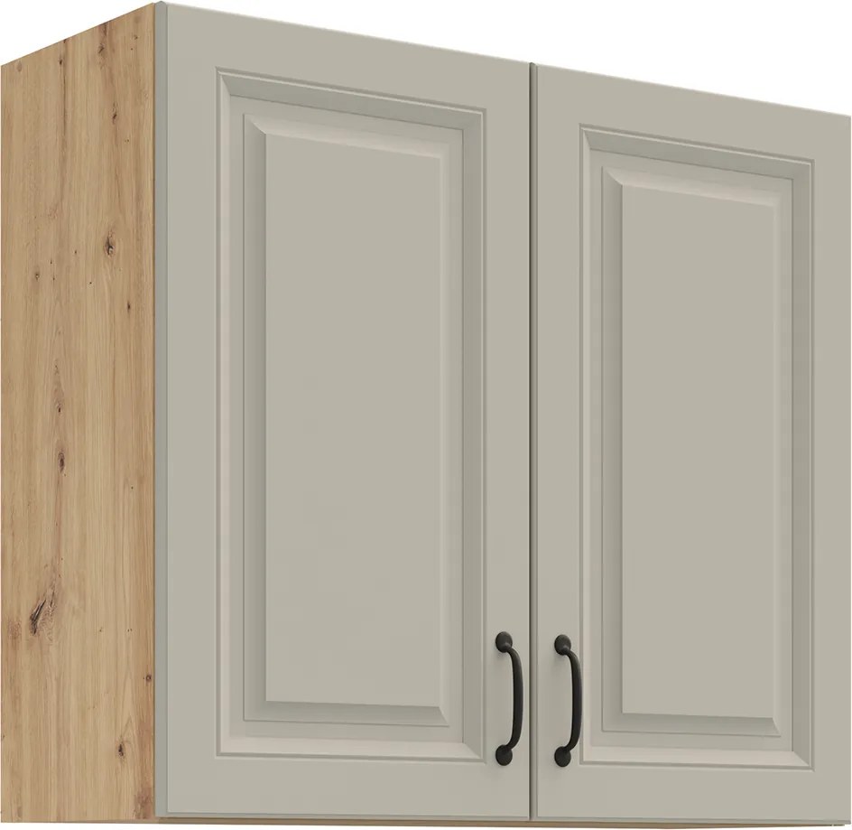 STILO ac | horní skříňka 80 G-72 2F s policemi | 80 cm | artisan/světle šedá