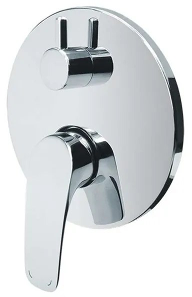 Mereo, Sprchová podomítková baterie s trojcestným přepínačem, Eve, Mbox, kulatý kryt, chrom CBV60157A