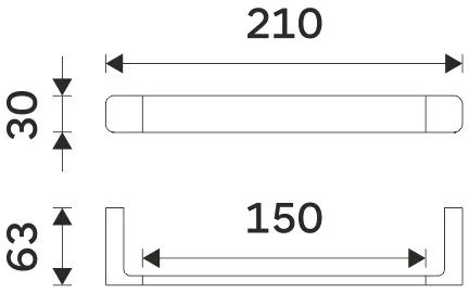 Nimco Držák na ručníky, 21 cm MAYA bílá - MAB 29060-05