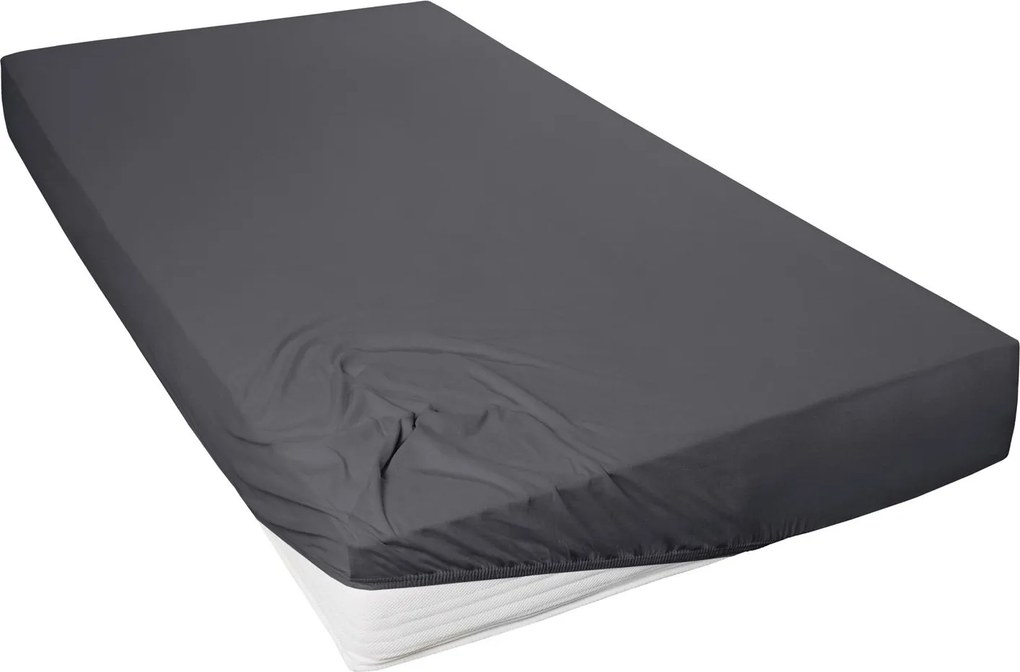 Primera napínací prostěradlo s gumou po obvodu, výška rohu do 22 cm. (antracitová, 180-200 x 200 cm)