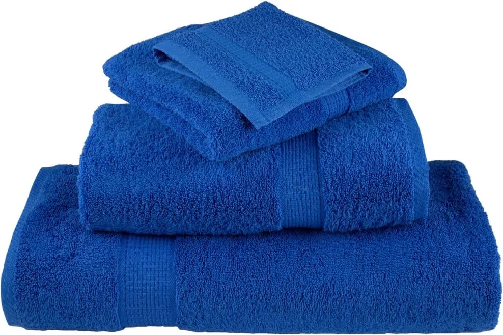 Prémiové ručníky pro hosty SOLUND 4 ks modré 30x50 cm 600 g/m² 137183