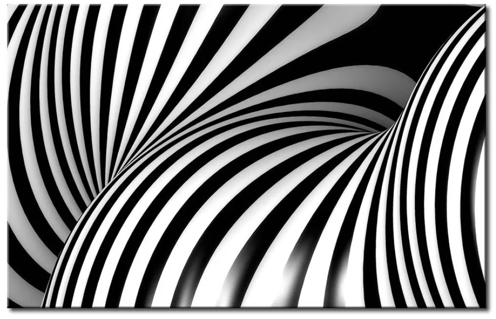Obraz Oskar - vzor (1-dílný) - černobílá abstrakce s efektem 3D