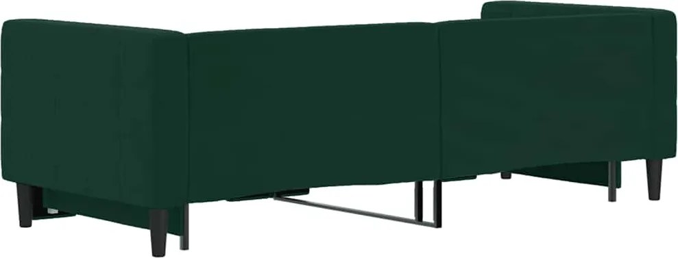 Válenda s přistýlkou tmavě zelená 80 x 200 cm samet 3196686