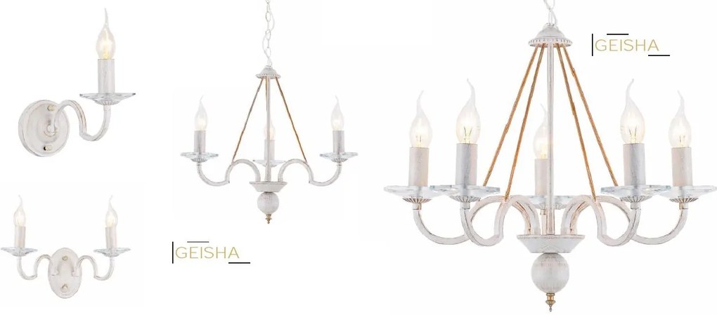 ACA DECOR Nástěnné svítidlo GEISHA max. 2x40W/E14/230V/IP20