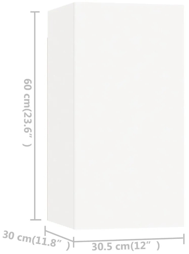 vidaXL Marketos 4dílný set TV skříněk bílý kompozitní dřevo