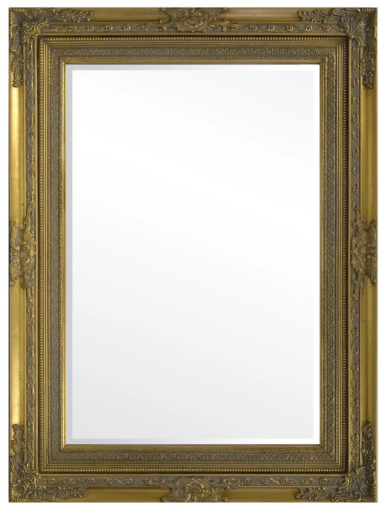Zlaté zrcadlo s výrazným zdobením 83 cm 47584