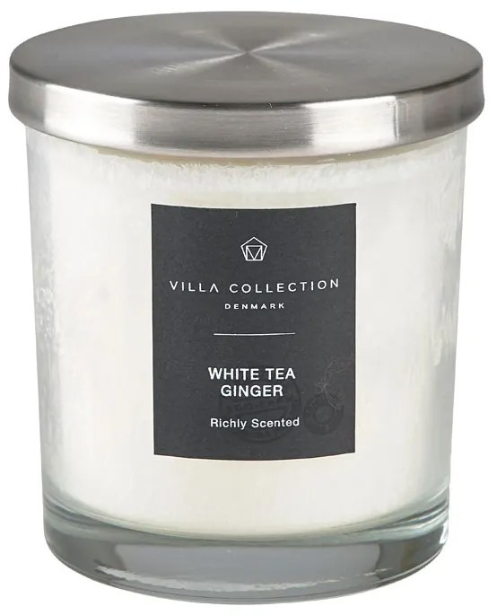Villa Collection Vonná svíčka ve skleněné dóze s víkem White Tea Ginger (45 hodin)