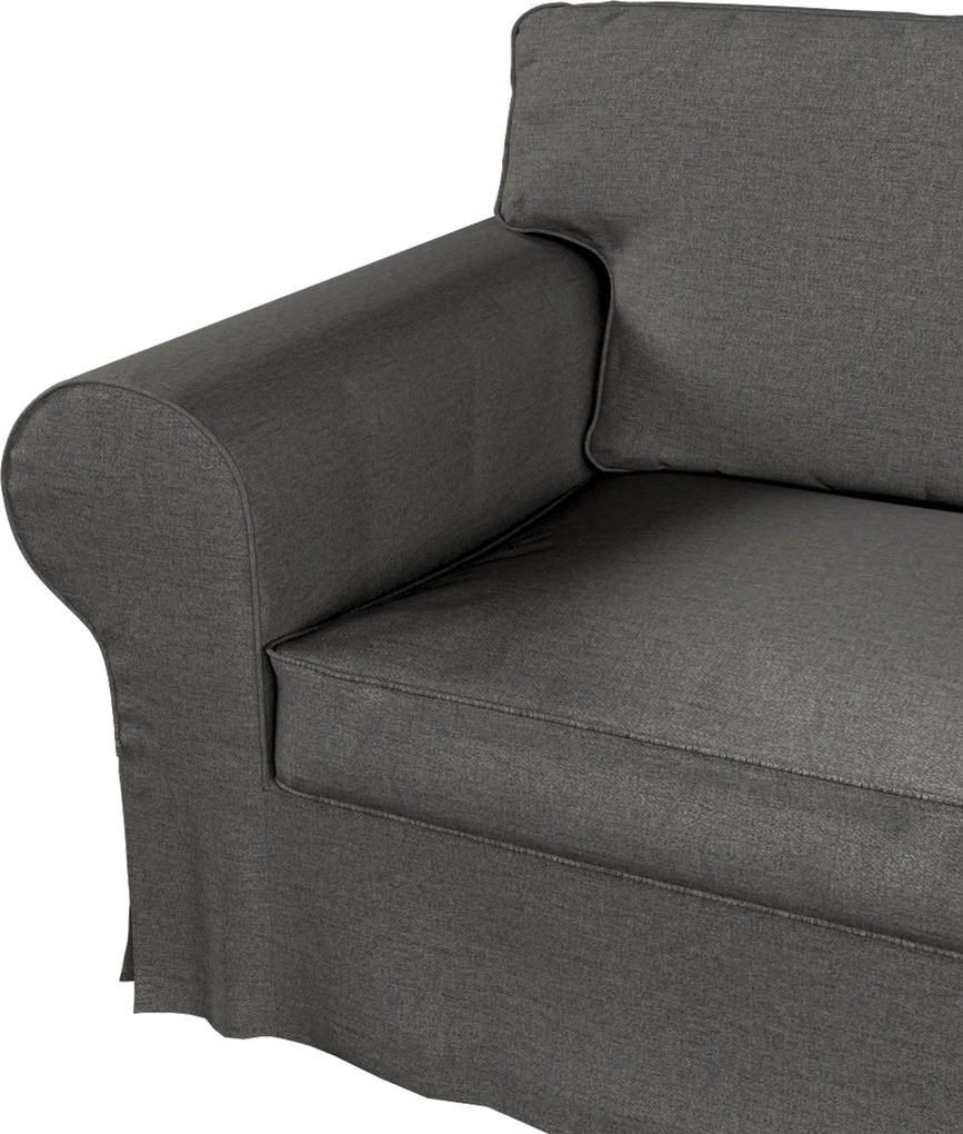 Potah na pohovku IKEA Ektorp 2-místná s lenoškou barva šedá látka pletený vzor