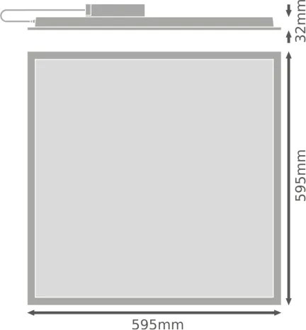 LED panel LEDVANCE ECO HLO Backlite 600x600mm 46W/4000K neutrální bílá