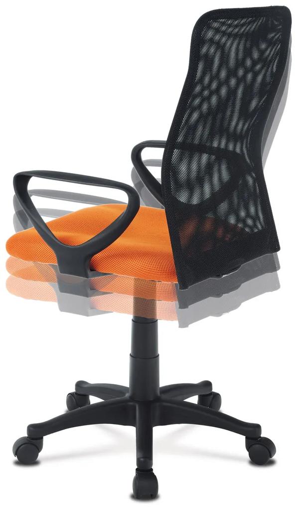 Kancelářská židle, látka MESH oranžová / černá, plyn.píst - KA-B047 ORA
