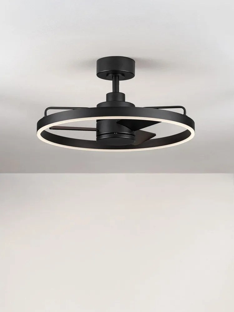 Matně černé kovové LED stmívatelné stropní svítidlo Lunair – Nova Luce