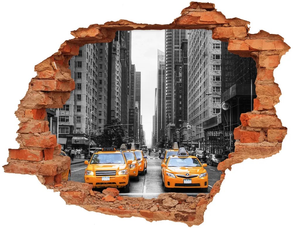 Wallmuralia Foto fotografie díra na zeď Taxi New York 90x70 cm