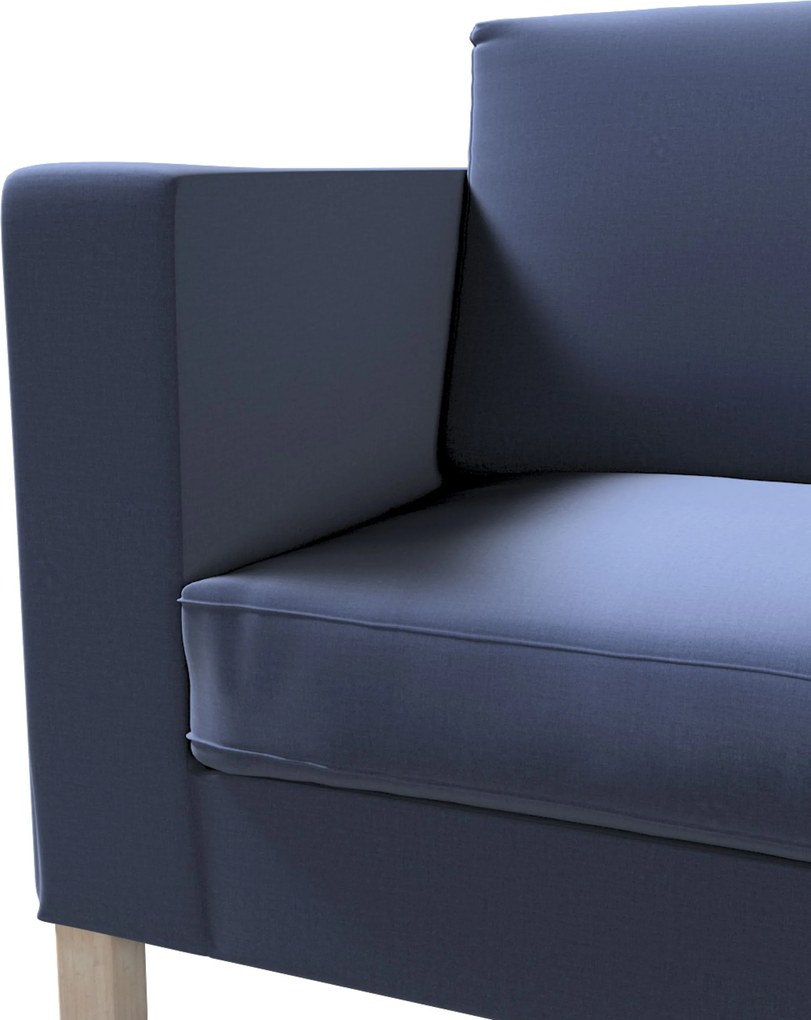 Potah na pohovku IKEA Karlanda rozkládací, krátký barva tmavě modrá látka sametová