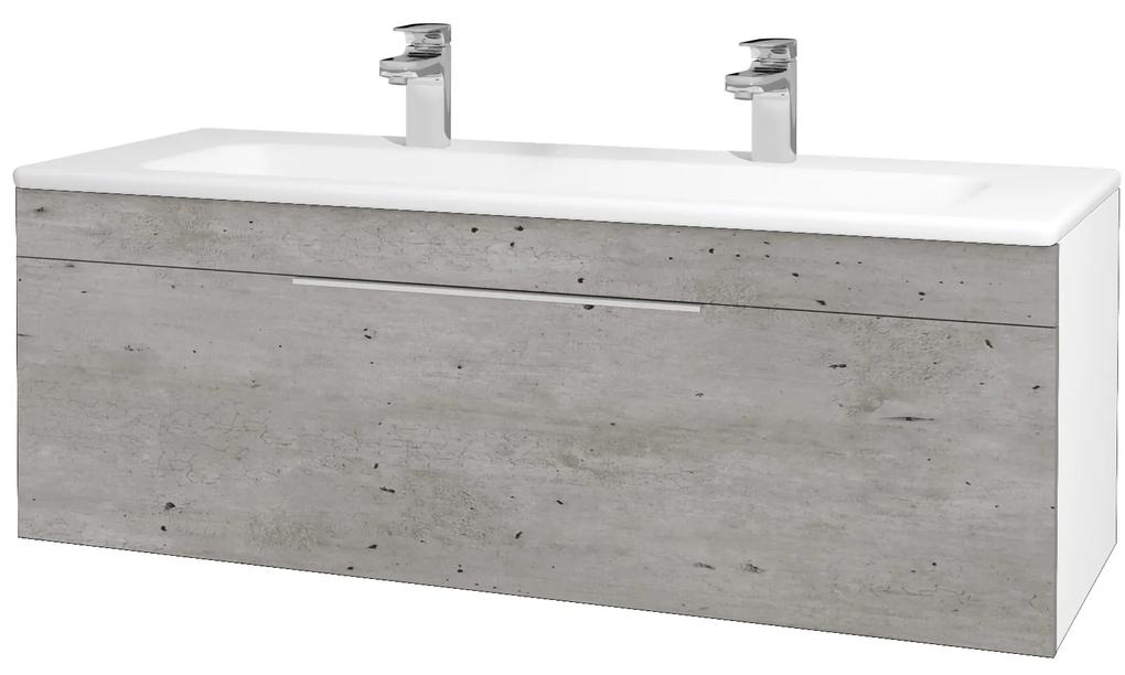 Dřevojas Koupelnová skříň ASTON SZZ 120 Varianta: N01 Bílá lesk / Úchytka T02 / D20 Galaxy