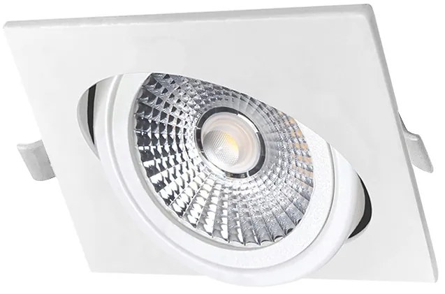 PANLUX Výklopný LED podhled VP COB bodovka 6W, hranatý bílý - neutrální
