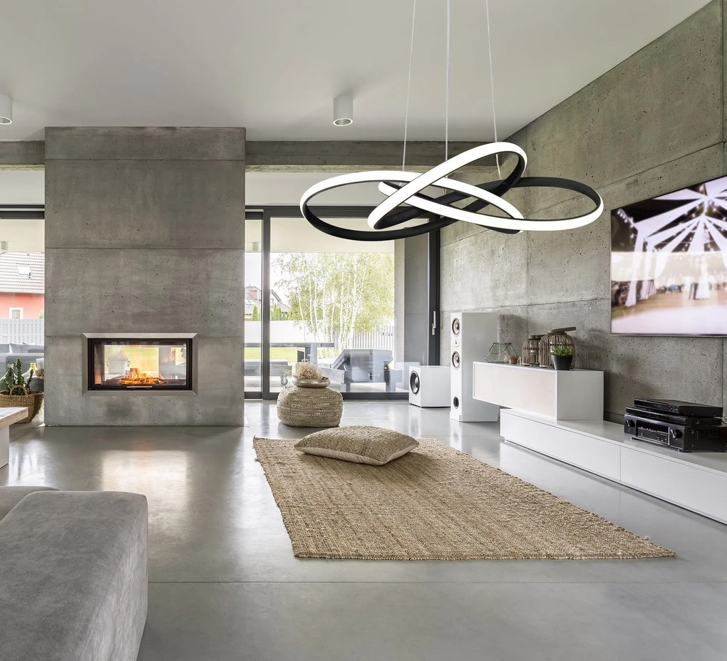 Toolight - LED závěsné svítidlo APP814-CP + dálkové ovládání, černá, OSW-04025
