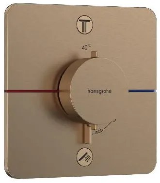 Hansgrohe ShowerSelect Comfort - Termostatická baterie pod omítku, pro 2 spotřebiče, kartáčovaný bronz 15583140