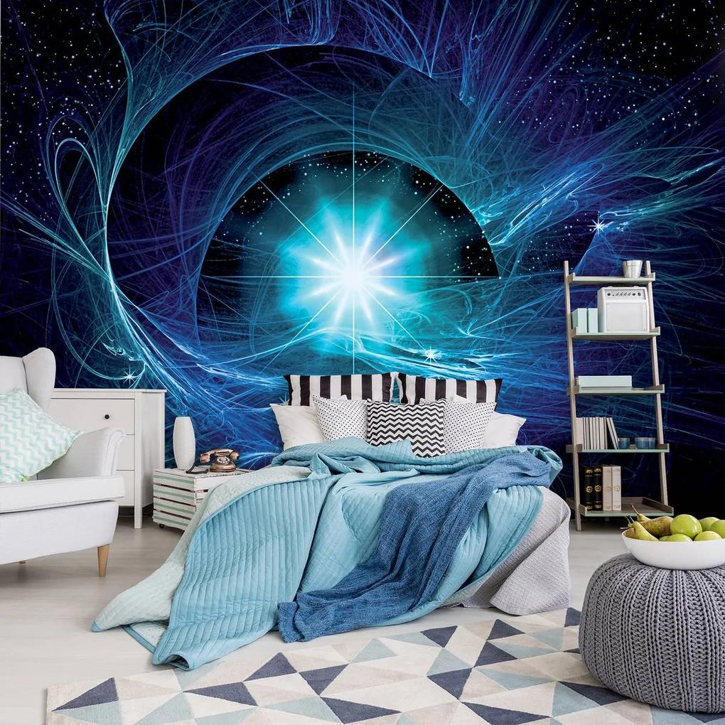 Fototapeta - Modrá abstraktní Supernova (254x184 cm)