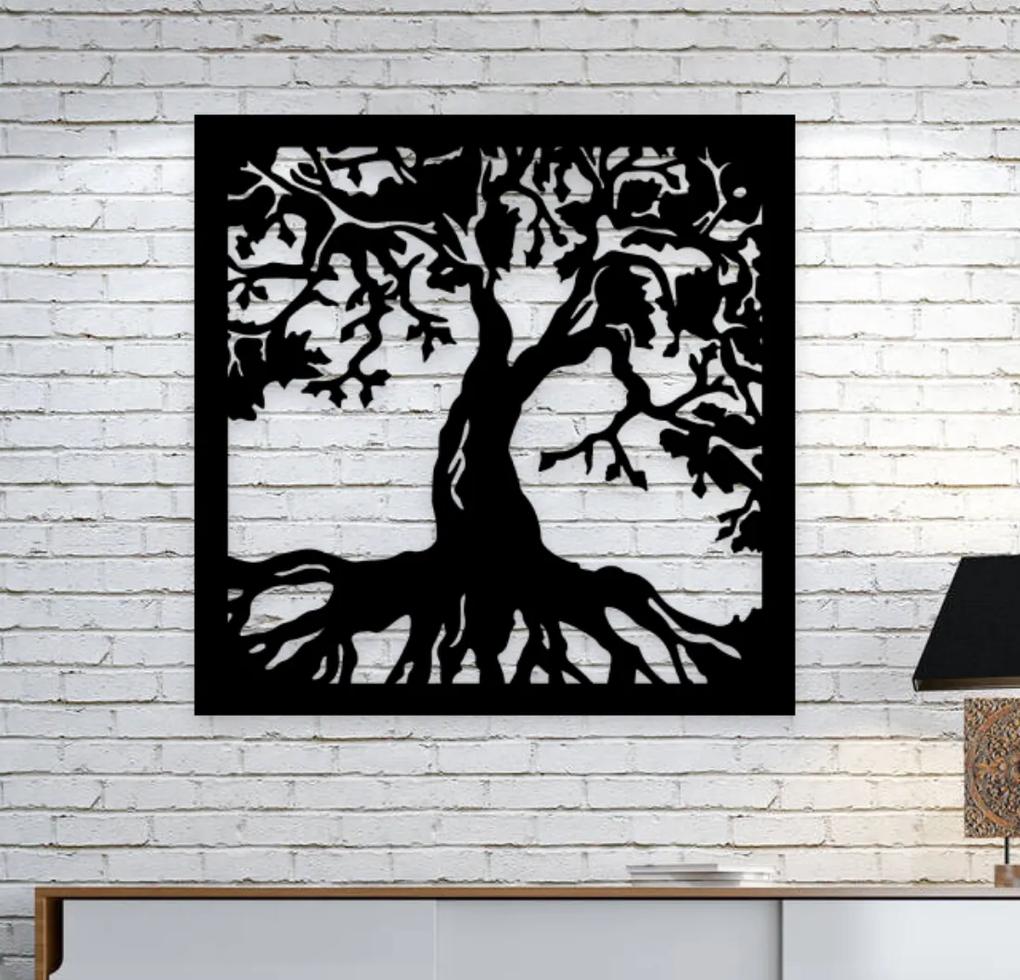 Dřevěný obraz na zeď - Strom života od 2opice.cz Materiál: DUB SONOMA, Velikost (mm): 480 x 480