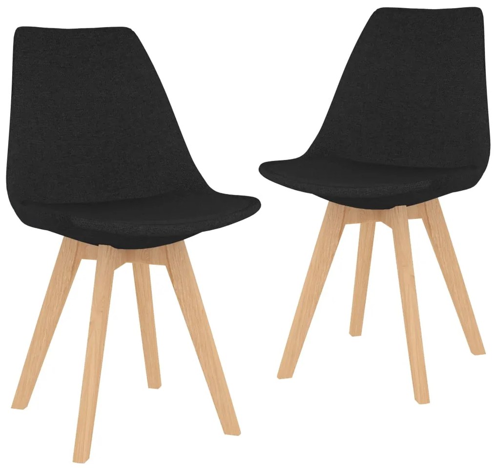324167 vidaXL Jídelní židle 2 ks černé textil