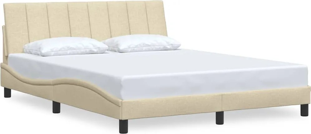 Rám postele bez matrace Hanko krémový 160 x 200 cm textil 3310403
