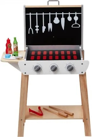 21 KS Dětský BBQ gril Hrací sada Dřevěný grilovací sada Předstírat zvuk