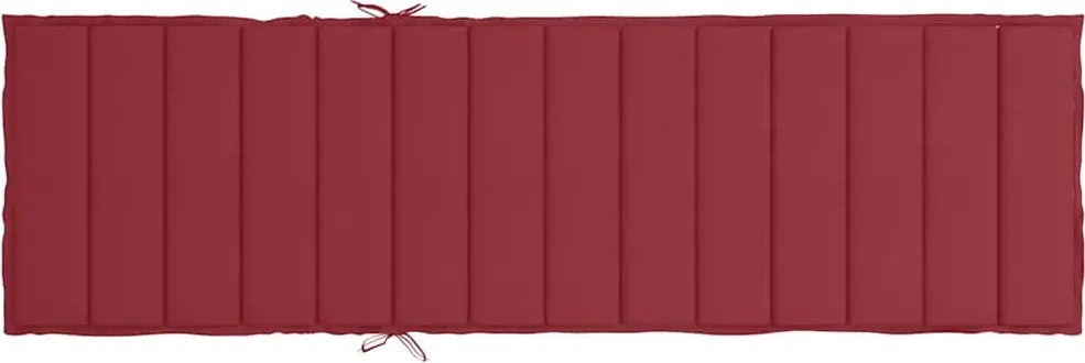 Poduška na lehátko vínová 200 x 70 x 3 cm oxfordská látka 314227