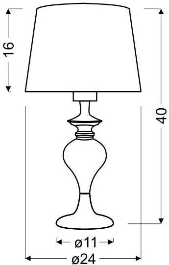 Candellux Černá stolní lampa Gillenia pro žárovku 1x E27