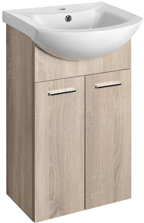 Aqualine ZOJA umyvadlová skříňka 42 x 74 x 25 cm dub platin 51144