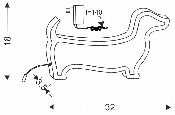 Modrá dětská lampička Dog – Candellux Lighting