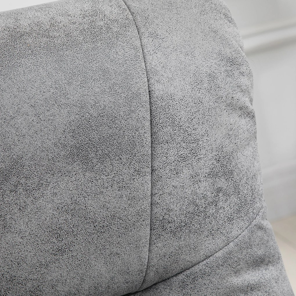 HOMCOM polohovací křeslo s taburetem, otočné TV křeslo s funkcí polohování, mikrovlákno šedé, 78x82,5x109 cm, ideální pro obývací pokoj a relaxaci | …