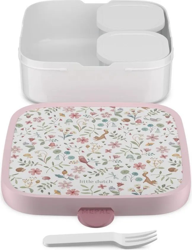 Bílý/růžový plastový dětský svačinový box Fairy Wonders – Mepal