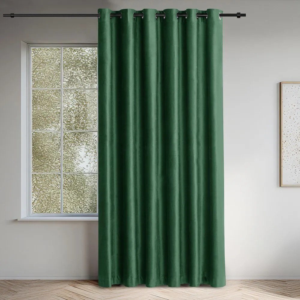 Zelený sametový dimout závěs 530x270 cm Velto – Filumi